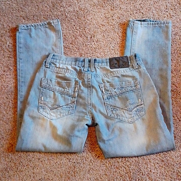 CJ Black | Jeans | Mens Embroidered Cj Black Distressed Slim Straight ...